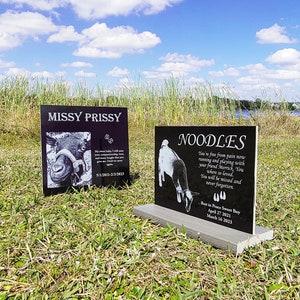12x12 Personalized Pet Headstone, Goat, Cow, Horse, Pig Farm Tombstone ...