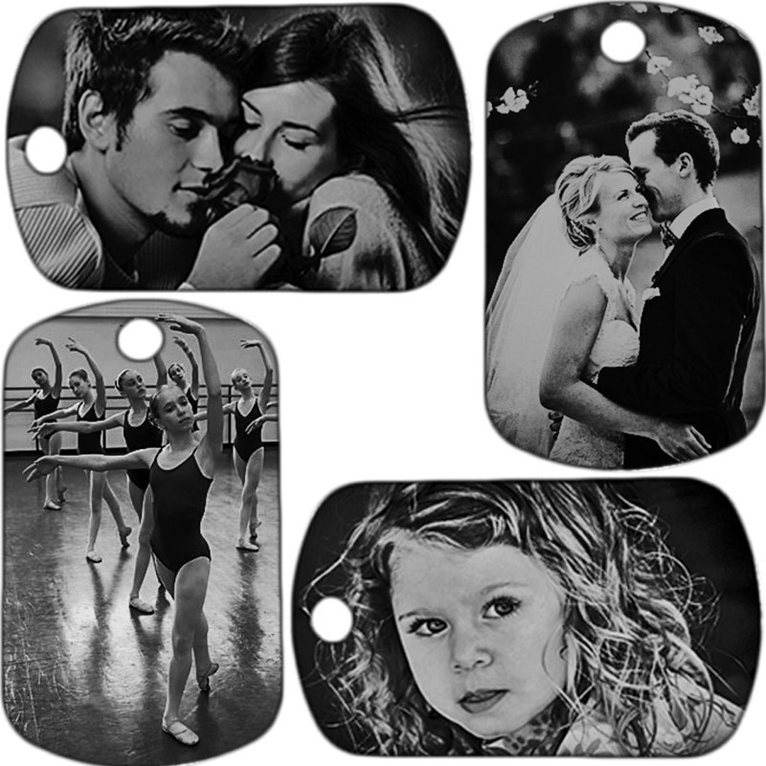 Personalized Photo Tag, Double Sided Laser Engraved, With Your Picture ...