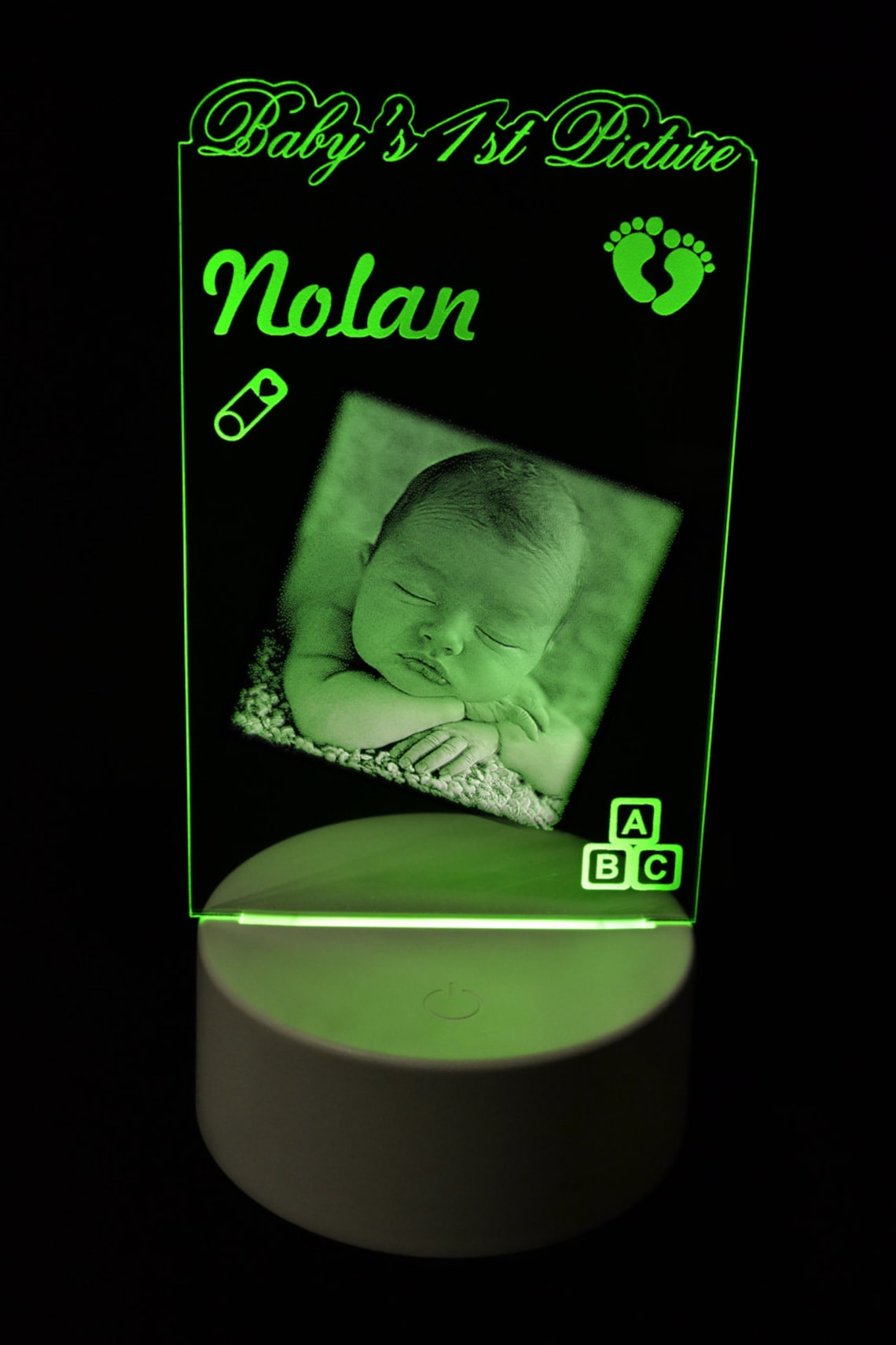 LED Night Photo Lamp Laser Engraved Personalized Custom Gift | Etsy