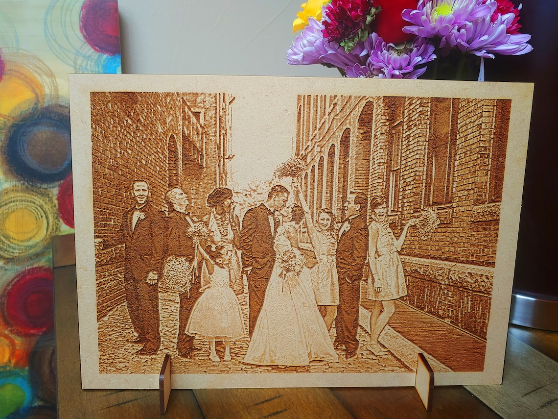 Photo Laser Engraved on MDF house decoration coffee table | Etsy