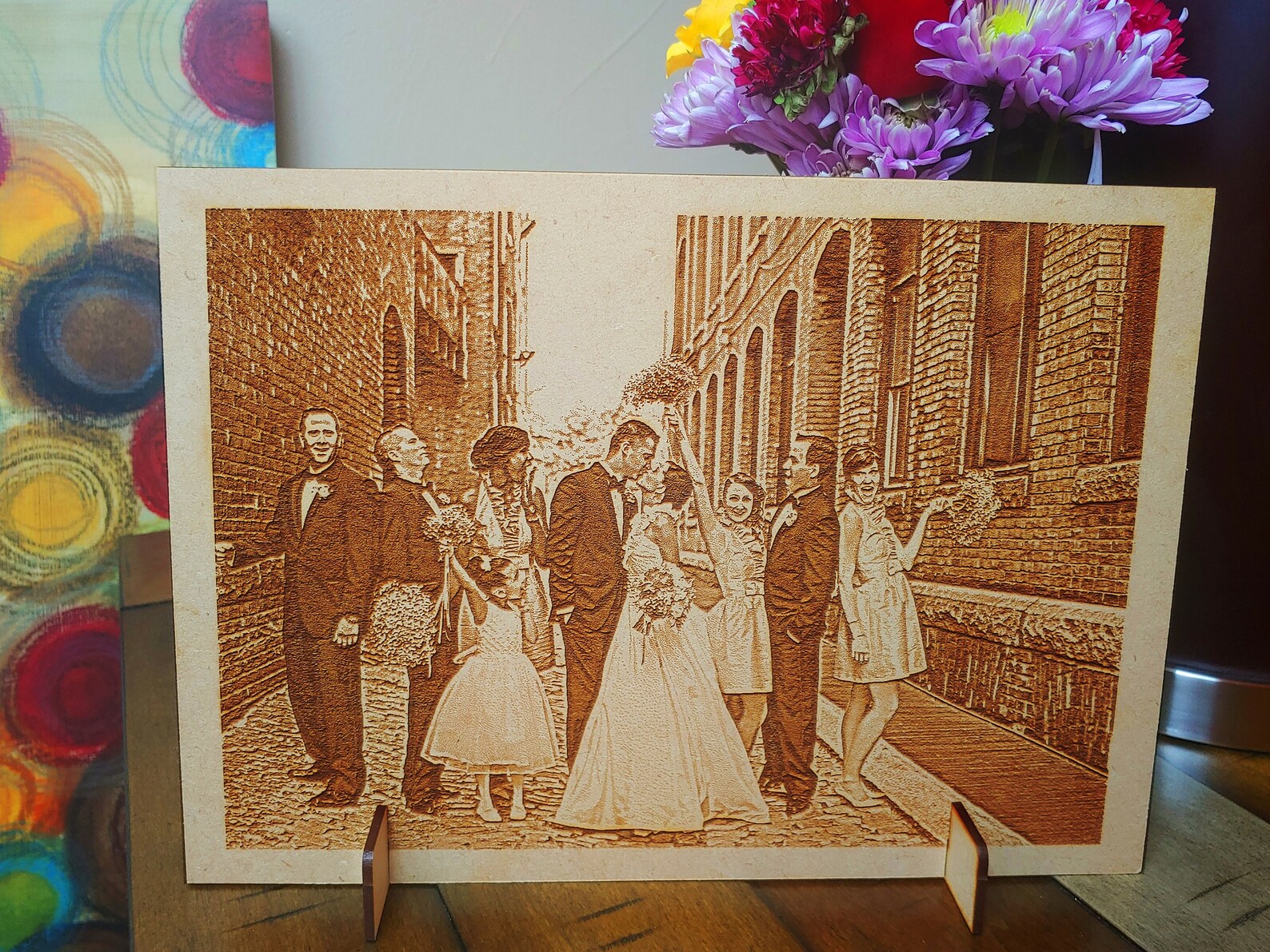 Photo Laser Engraved on MDF house decoration coffee table | Etsy