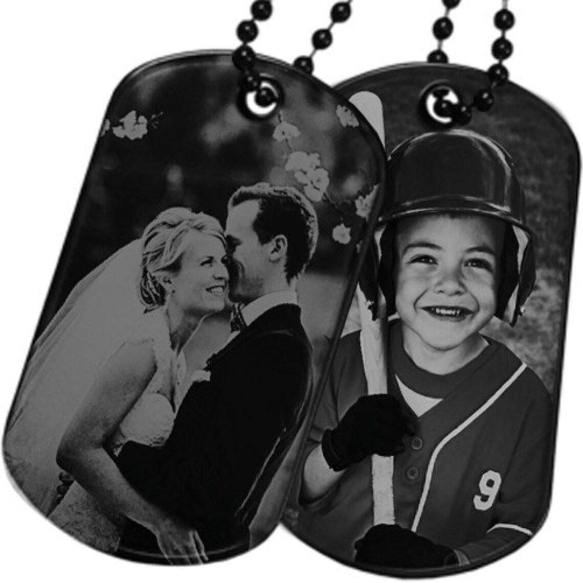 Military Army Tag With Chain Personalized Double Sided Photo - Etsy