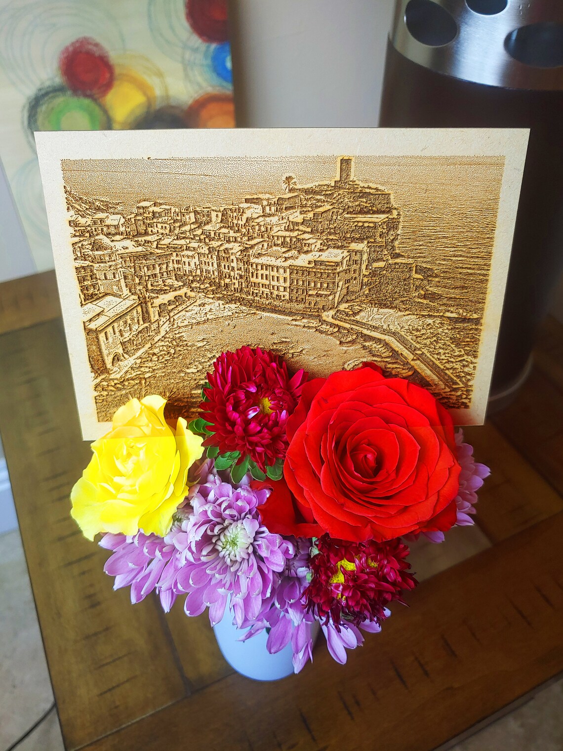 Photo Laser Engraved on MDF house decoration coffee table | Etsy