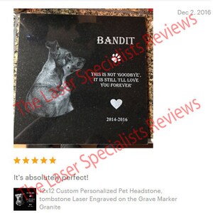 12x12 Personalized Pet Headstone, Bunny Rabbit Tombstone Laser Engraved ...