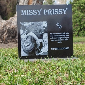 12x12 Personalized Pet Headstone, Goat, Cow, Horse, Pig Farm Tombstone ...