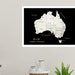 Large Personalised Australia Map Framed Pin Board in Black and - Etsy