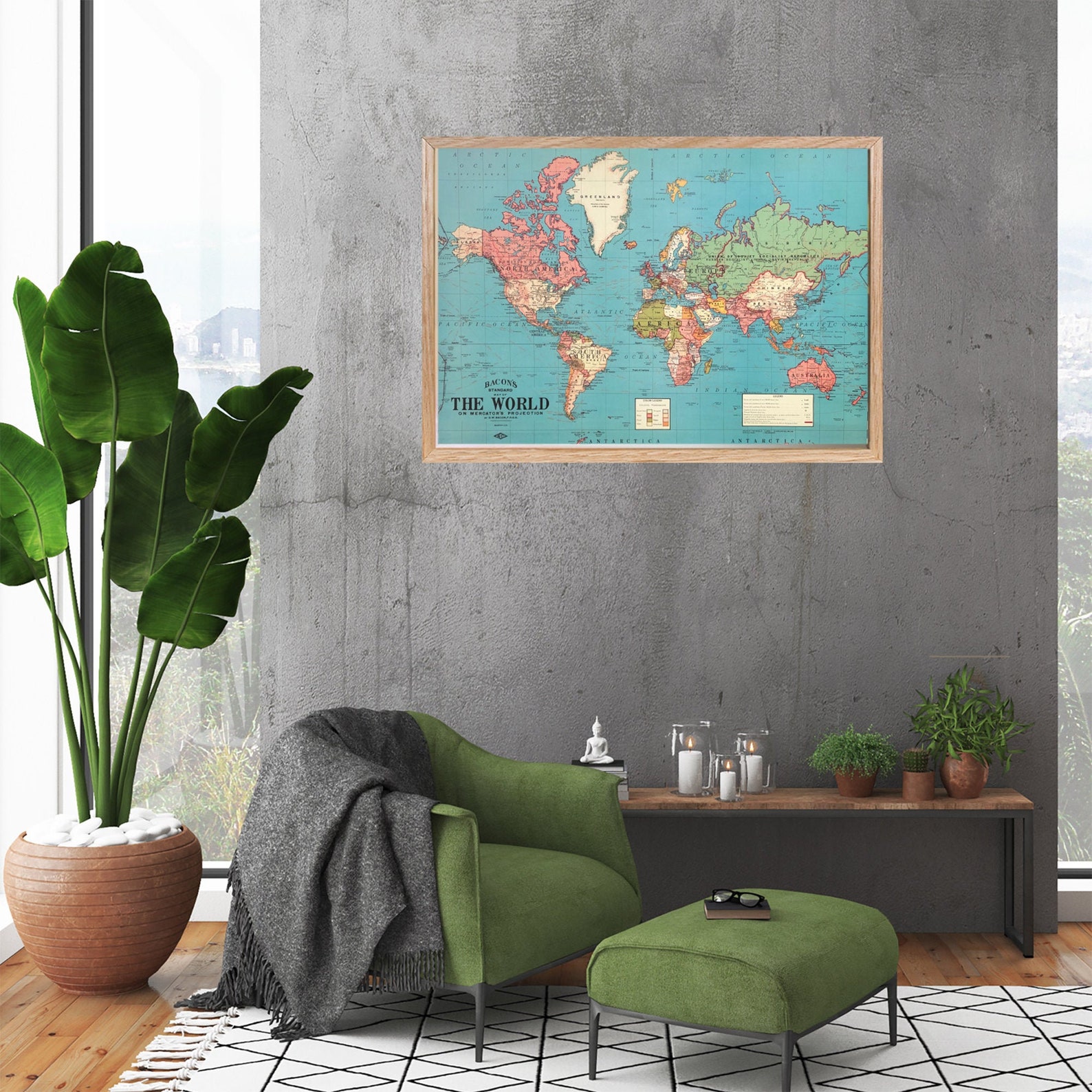 Framed World Map Push Pin Travel Map Wall Art - Etsy