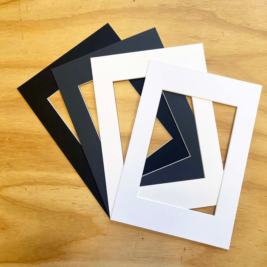 Frame Matboard Insert CUSTOM Window Size, Black, White, Grey. A3, 11 ...