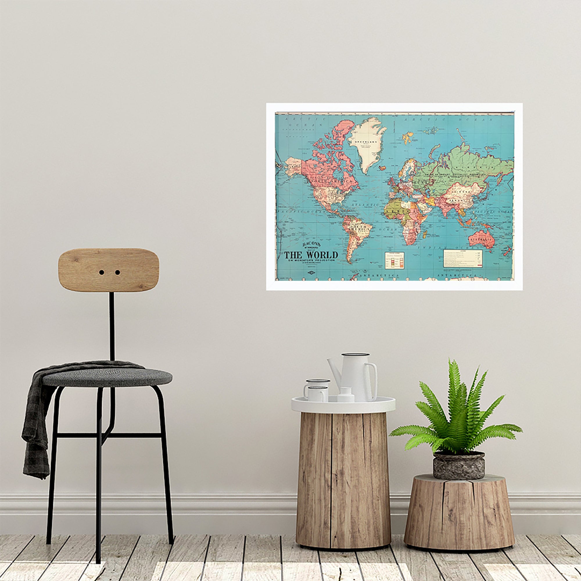 Framed World Map Push Pin Travel Map Wall Art - Etsy