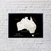 Large Personalised Australia Map Framed Pin Board in Black and - Etsy