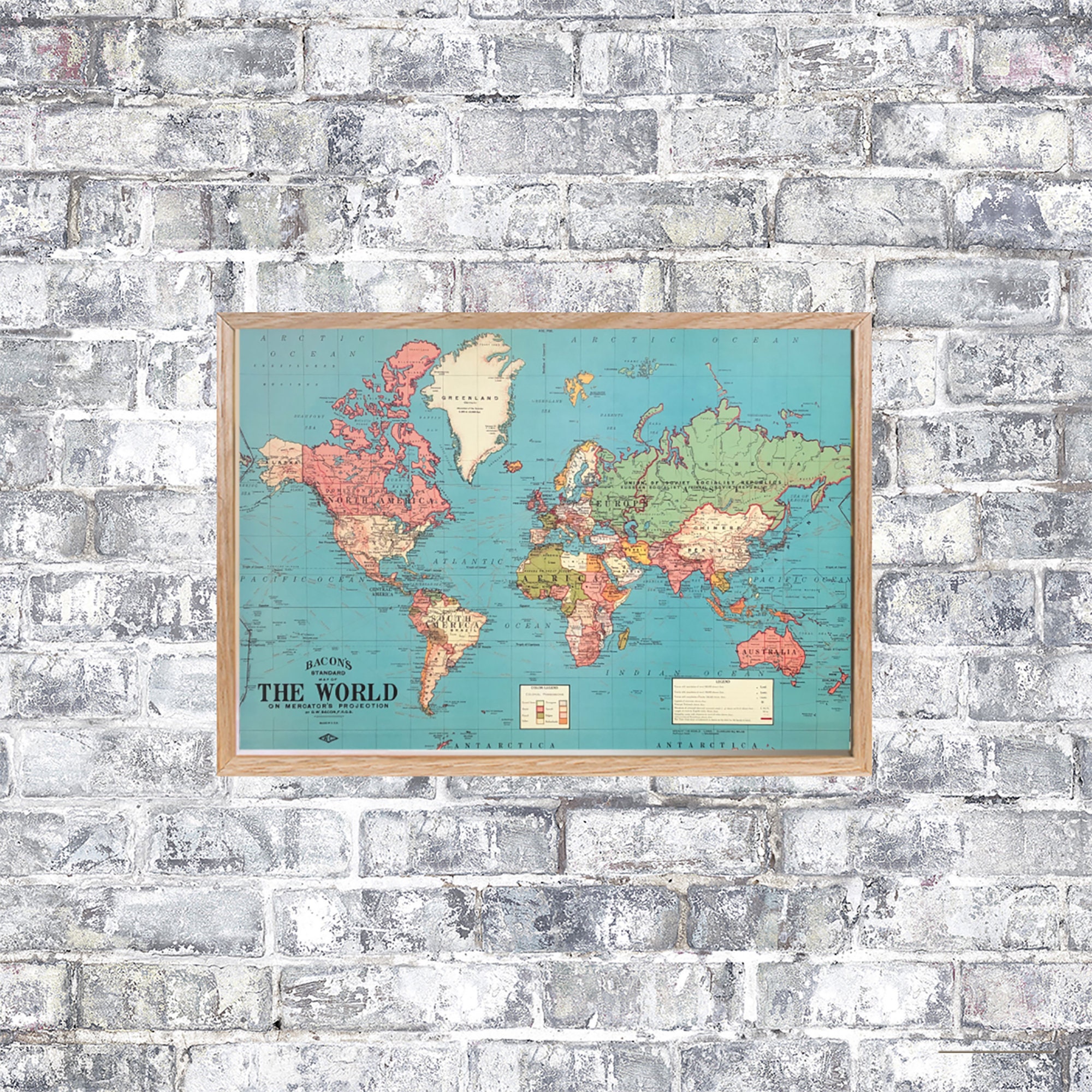 Framed World Map Push Pin Travel Map Wall Art - Etsy