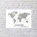A1 Personalised World Map Framed Pinboard - Etsy