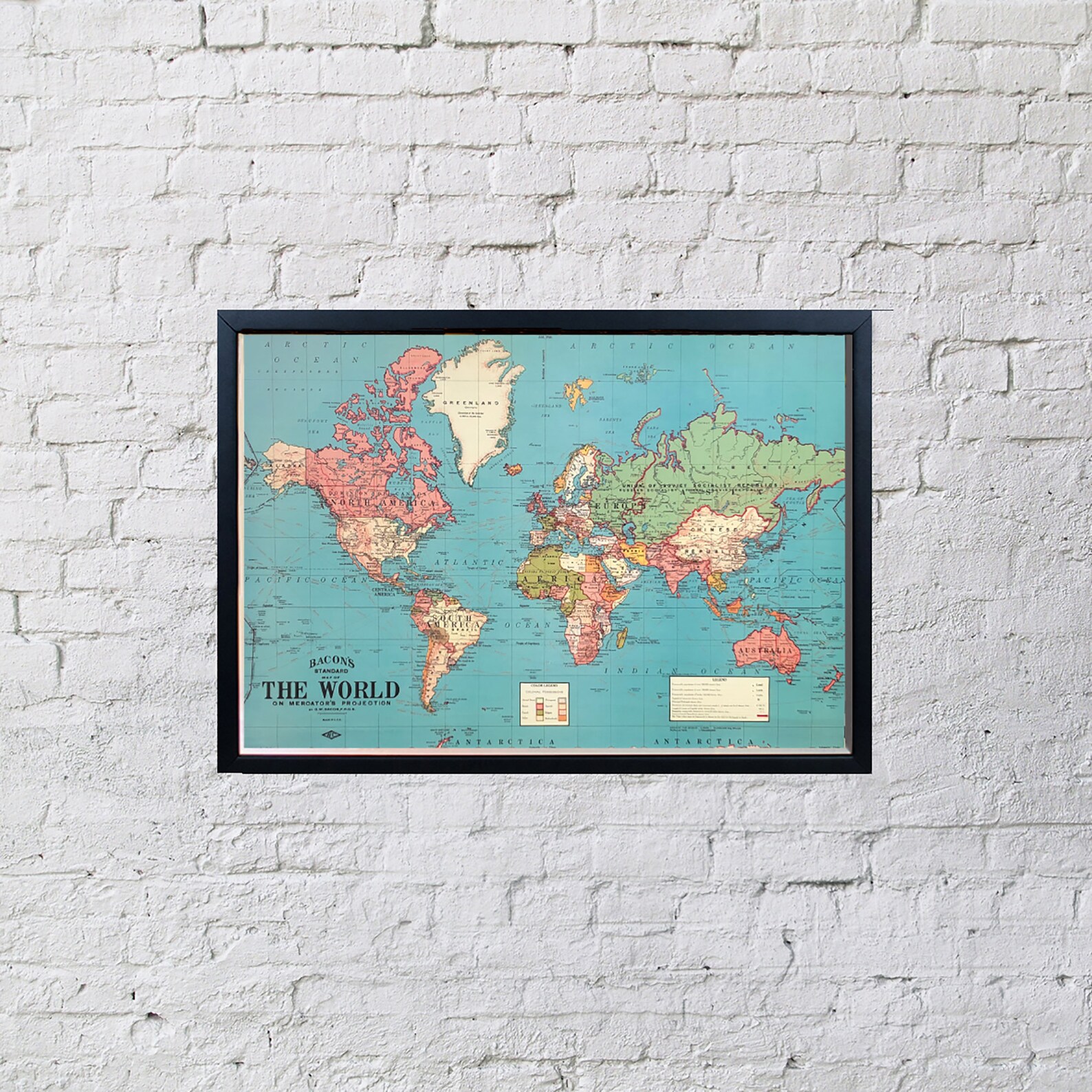 Framed World Map Push Pin Travel Map Wall Art - Etsy