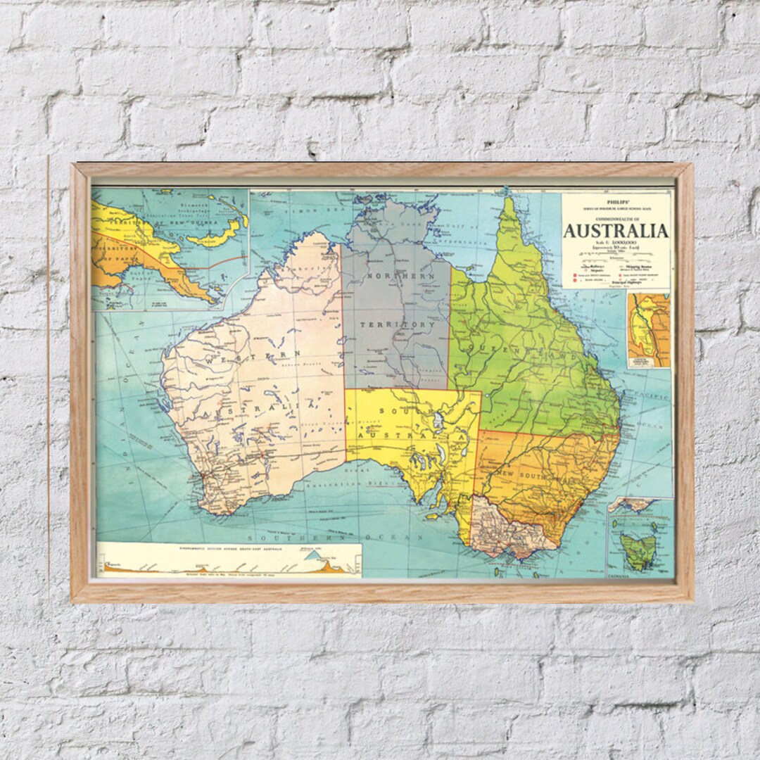Framed Australia Map Pin Board , Travel Map Wall Art, Framed Push Pin ...