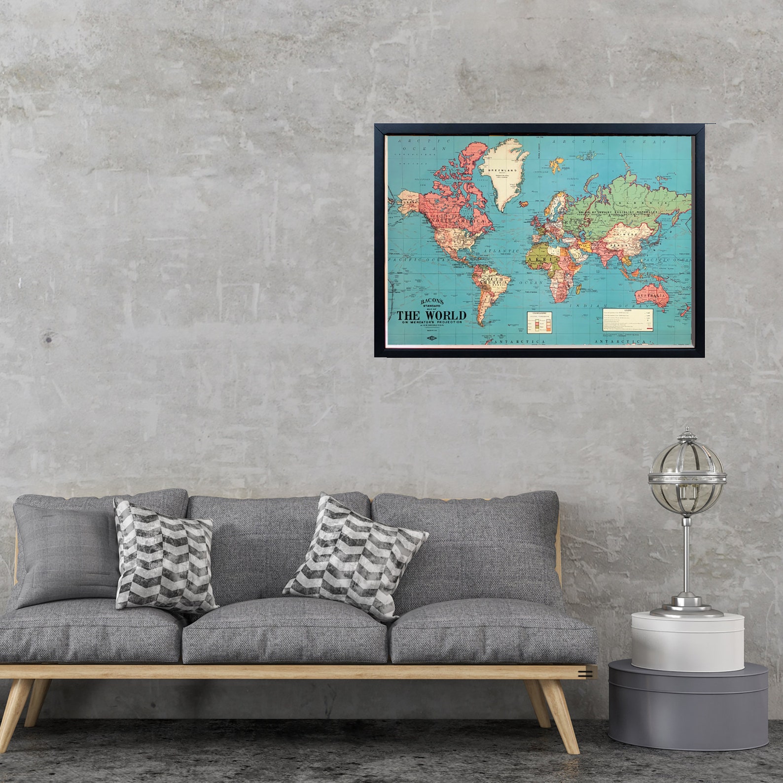 Framed World Map Push Pin Travel Map Wall Art - Etsy