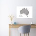 Large Personalised Australia Map Framed Pin Board in White and Grey ...
