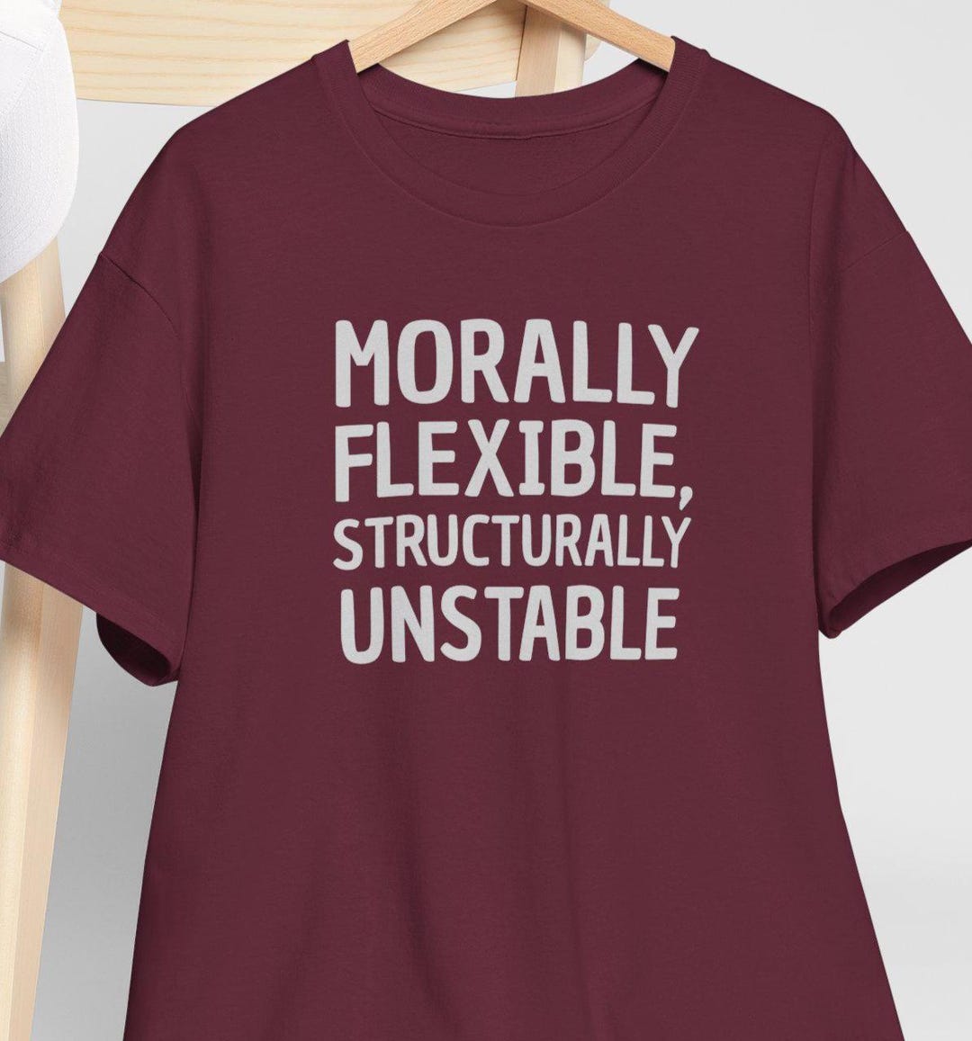 Morally Flexible Structurally Unstable T-shirt, Sarcastic Shirt - Etsy