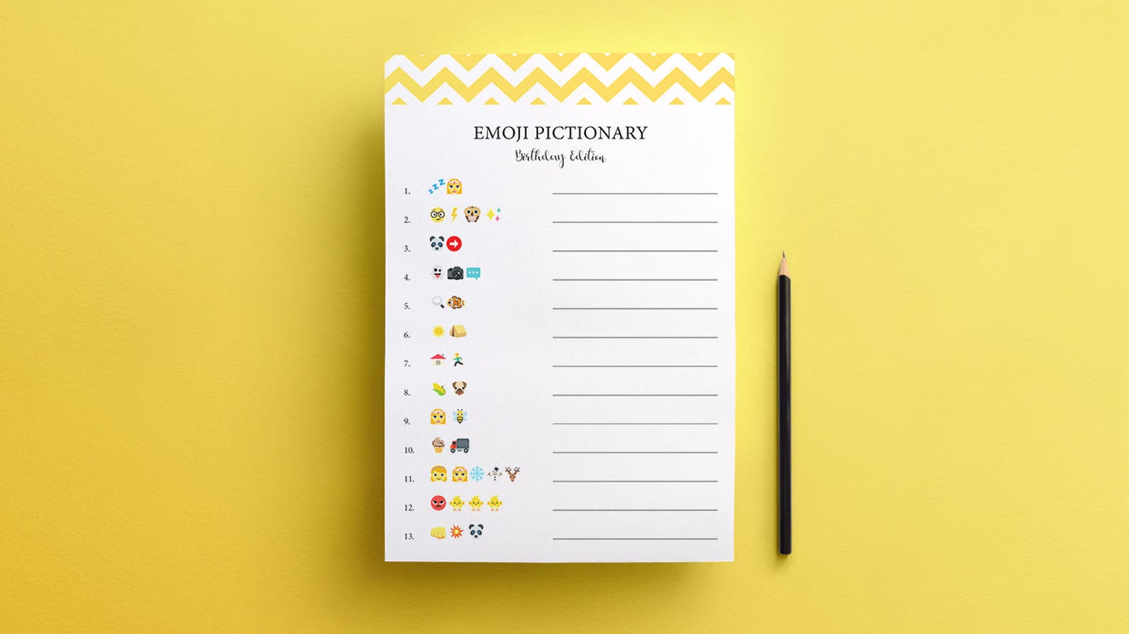 EMOJI PICTIONARY - Children's Birthday Party Game With Emoji Theme ...