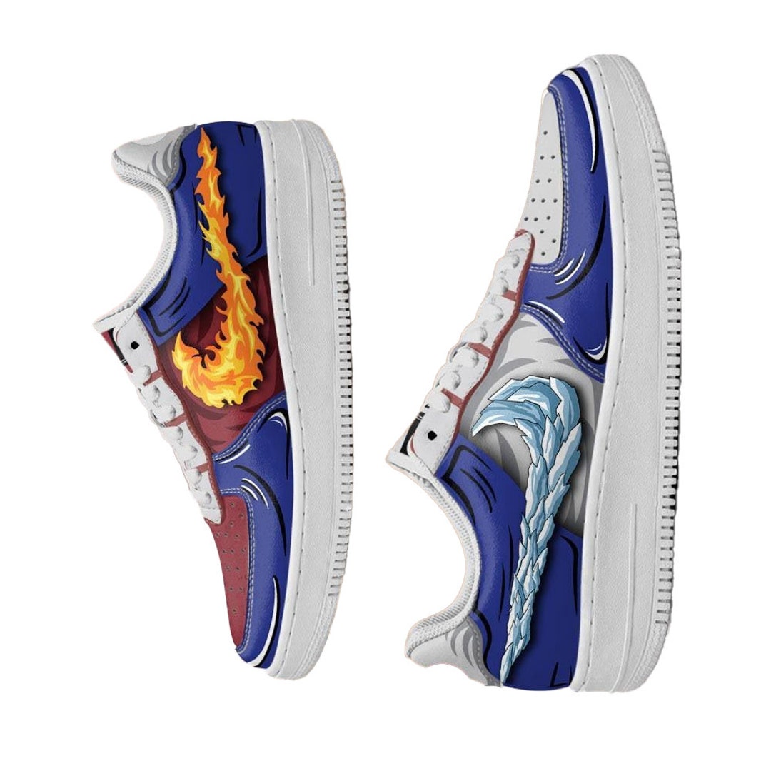 Shoto Todoroki Ice and Fire Air Sneakers Custom Anime Shoes - Etsy