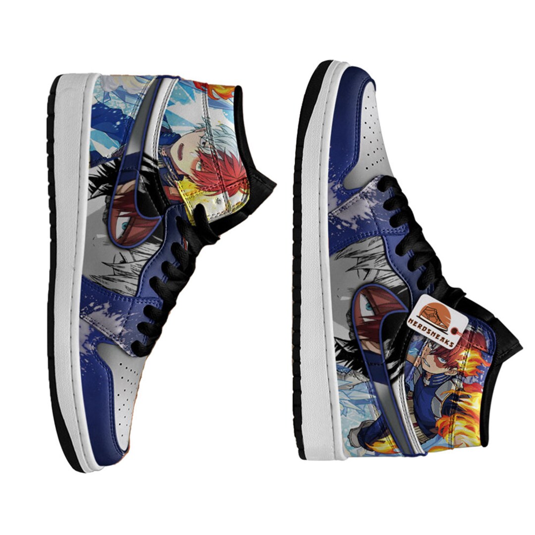 Shoto Todoroki Shoes MHA Anime Custom Sneakers - Etsy