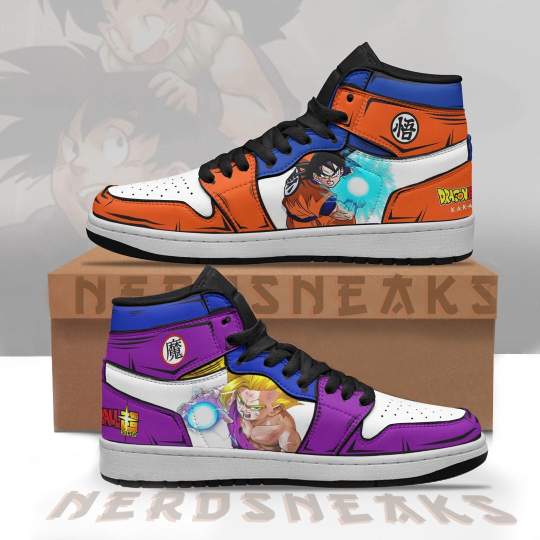 Gohan X Goku Boot Sneakers Custom Anime Shoes - Etsy