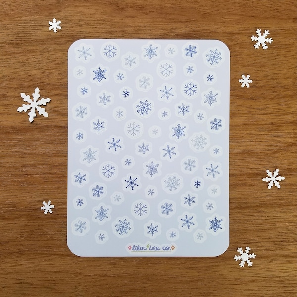 Snowflake Stickers - Etsy