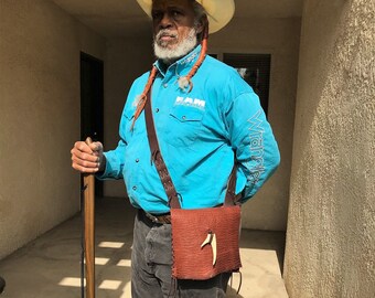 Bison Leather Bag | Etsy