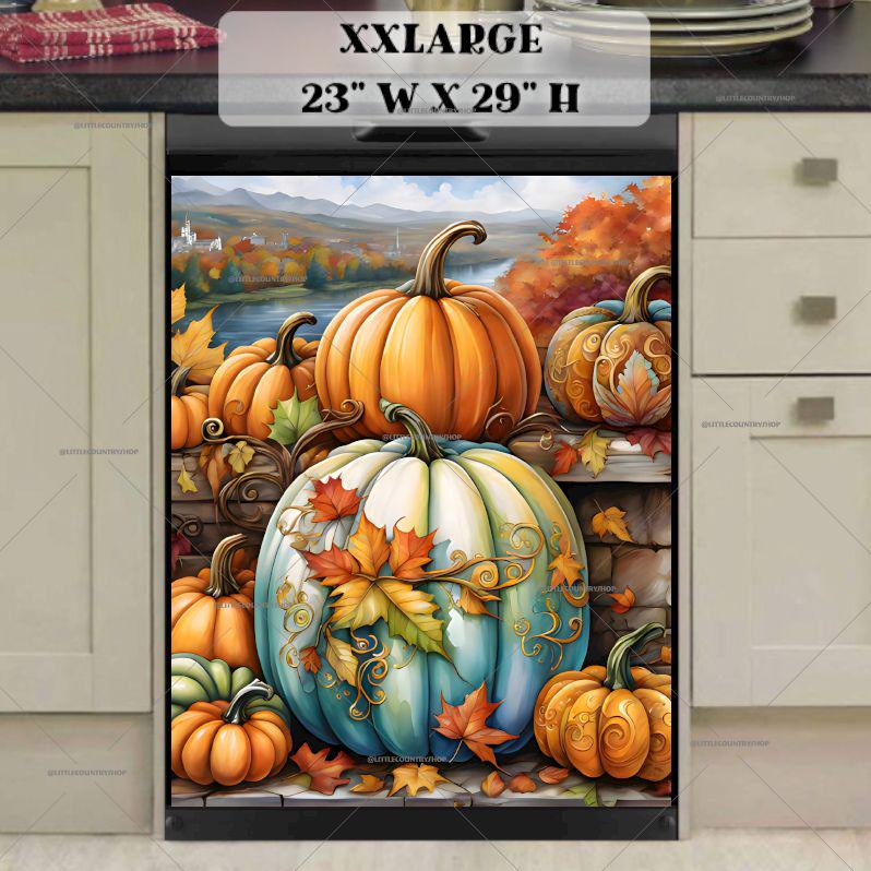 Autumn Pumpkin Dishwasher Magnet Cover: Decorative Kitchen Decor - U.S ...