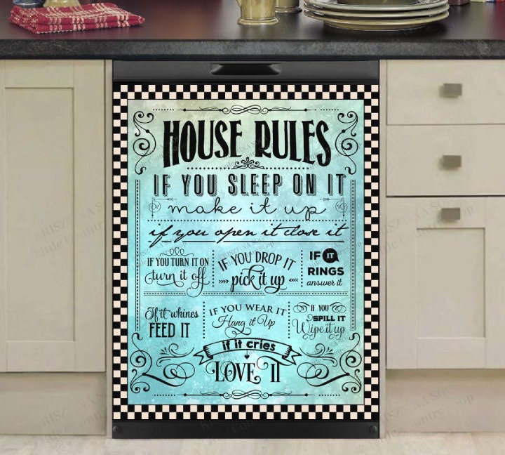 House Rules Word-art Dish Washer Covers sold by George Zhao | SKU ...
