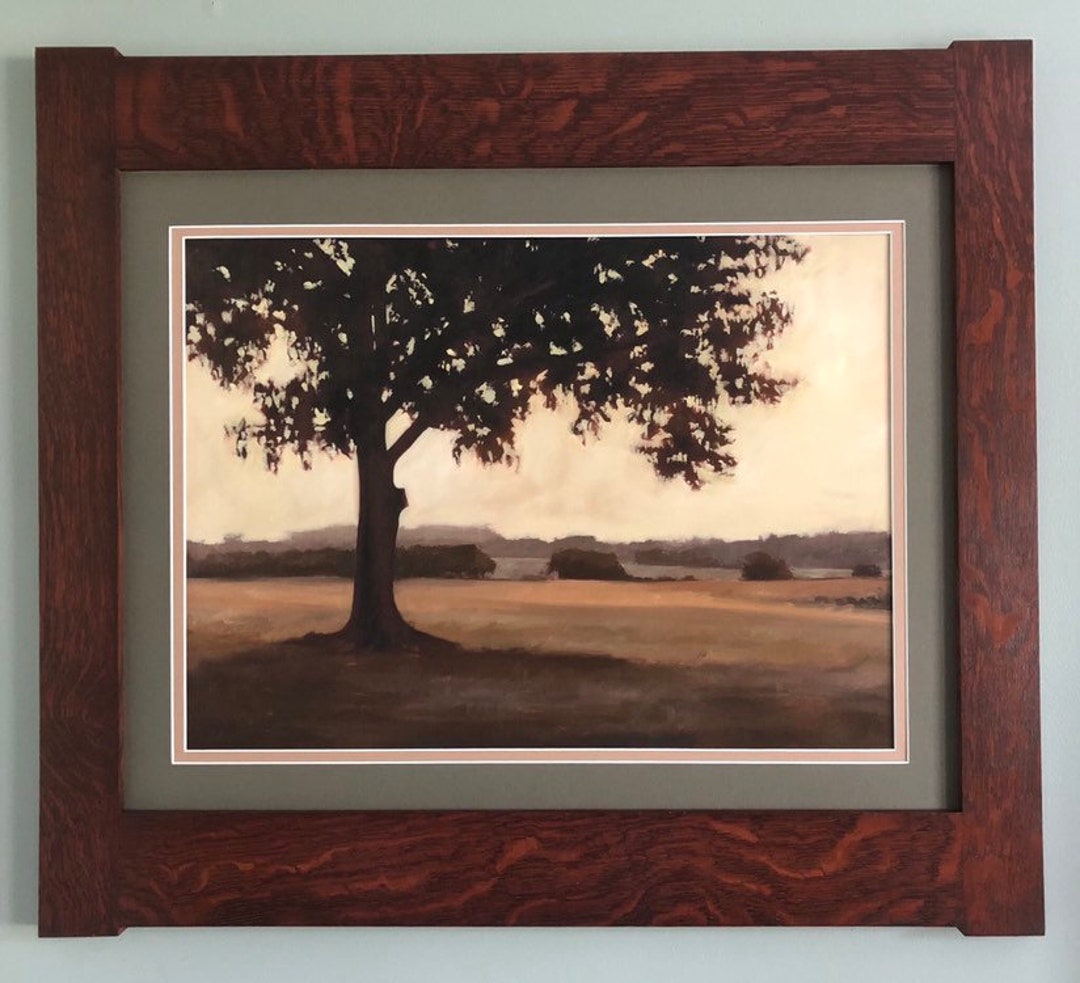 Old Acquaintance Mission Style Art in Quartersawn Oak Frame - Etsy