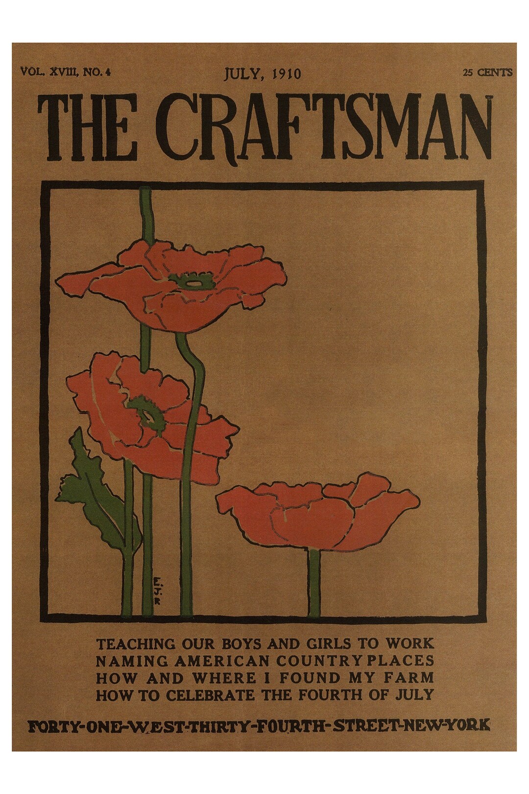 The Craftsman Magazine Covers Poster - Etsy