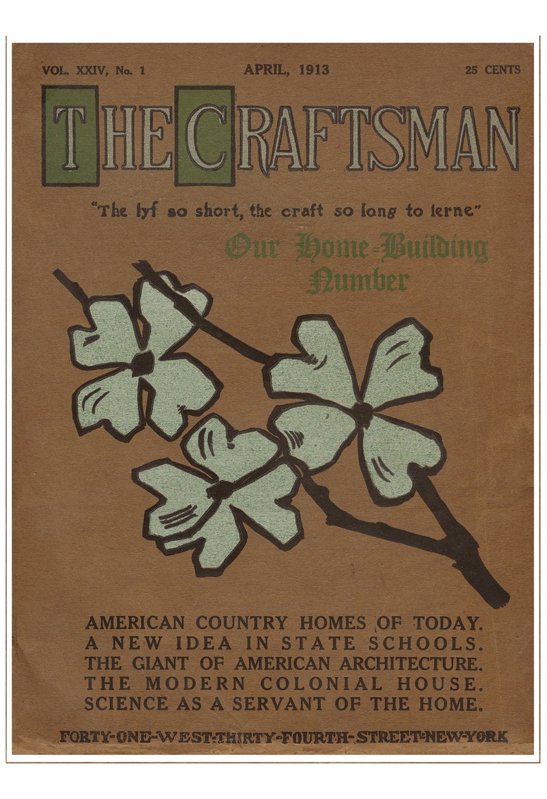 The Craftsman Magazine Covers Poster II - Etsy