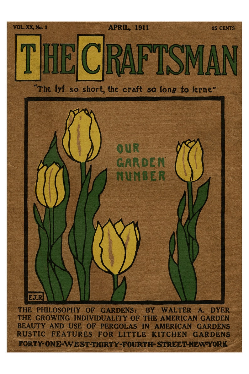 The Craftsman Magazine Covers Poster - Etsy