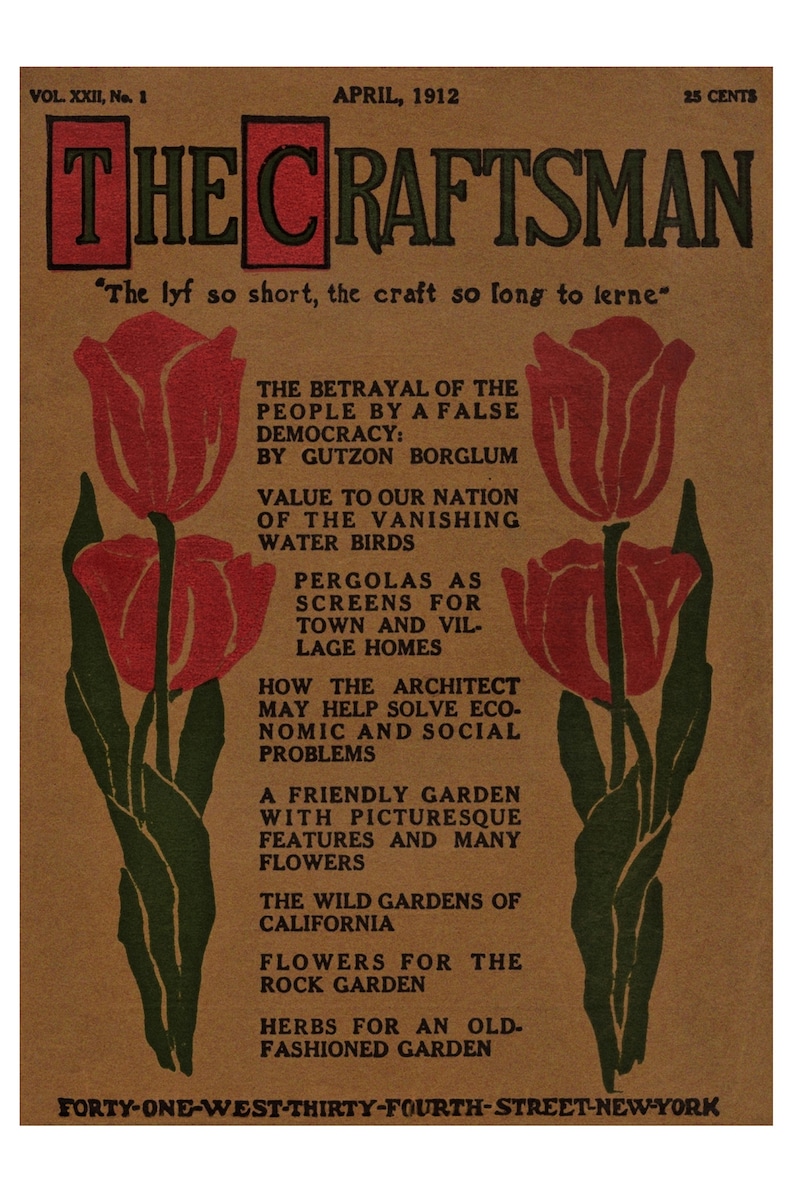 The Craftsman Magazine Covers Poster - Etsy