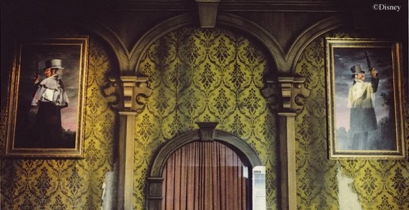 Buy Dual Ghosts Haunted Mansion Rolled Canvas Print Replicas Online in ...