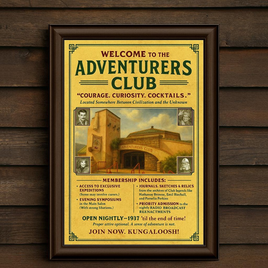 Adventurers Club Vertical Poster, Adventure Decor, Travel Wall Art ...