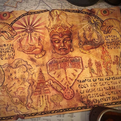 Indiana Jones Temple of the Forbidden Eye Field Map - Etsy