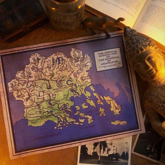 Kingdom of Anandapur Official Map Rolled Canvas | Etsy