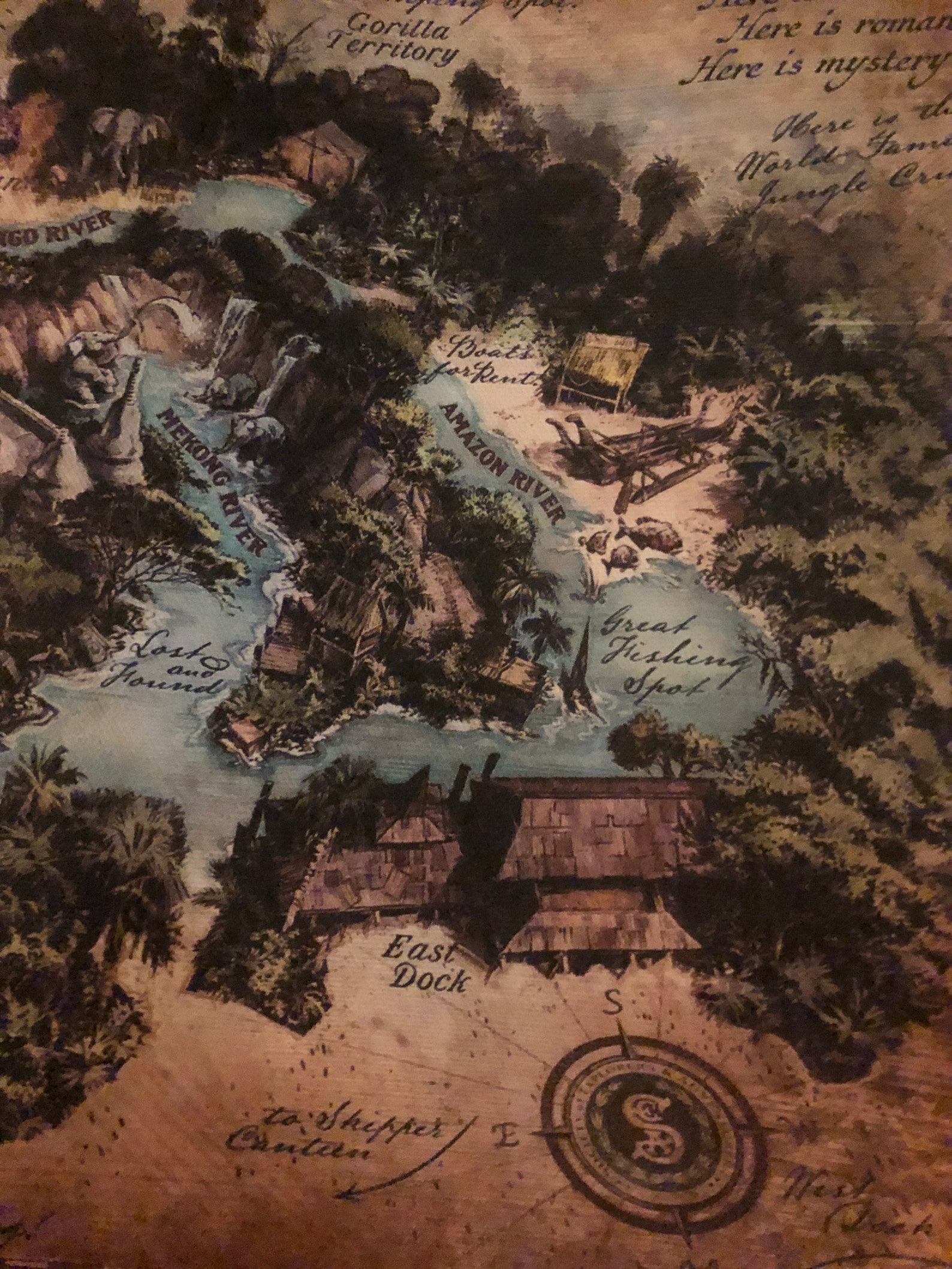 Jungle Cruise Navigation Maps - West Coast and East Coast Versions ...