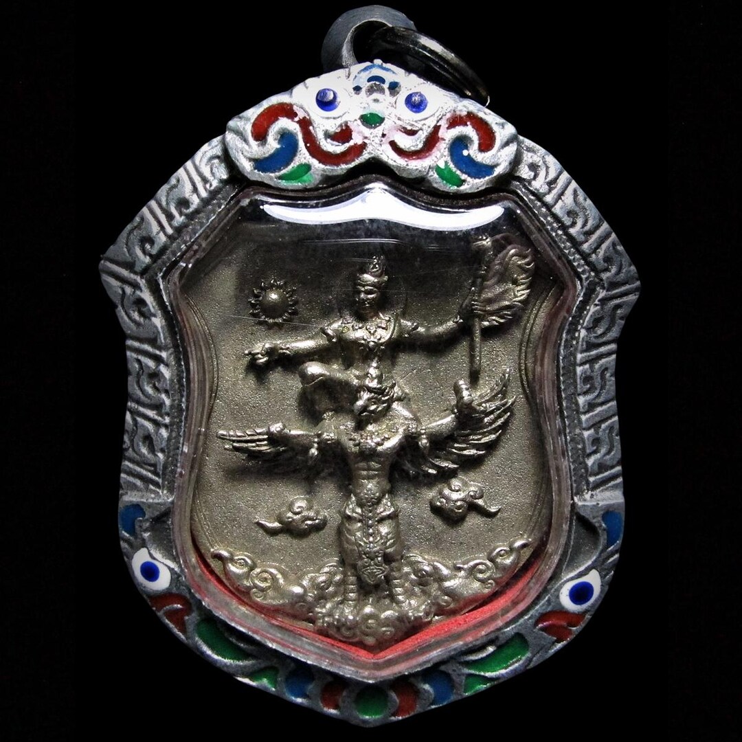 Phra Rahu Riding Garuda Coin Cast Amulet, Master Laks 2018, Thai Medal ...