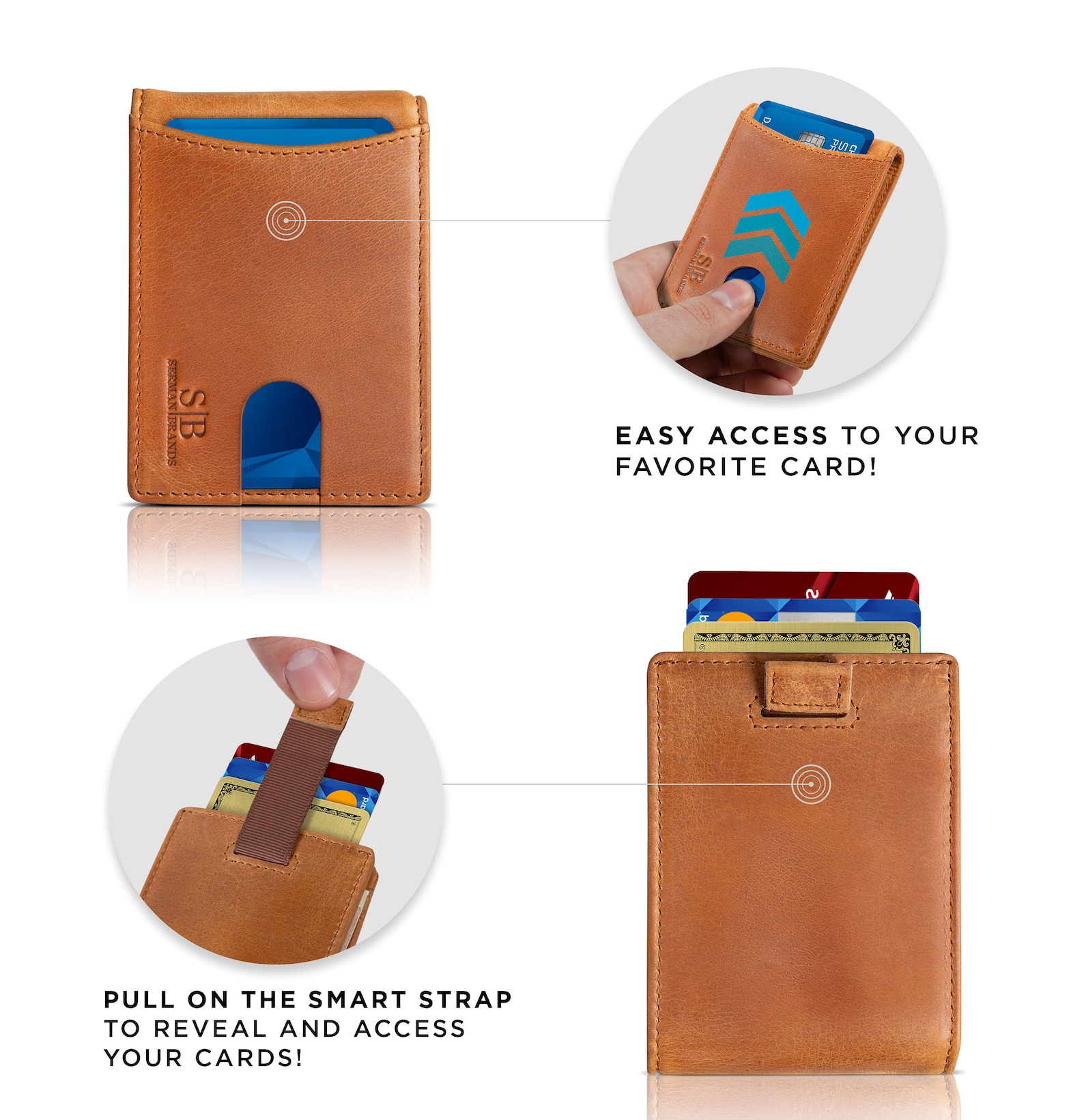 RFID Blocking Bifold Slim Leather Thin Minimalist Front Pocket - Etsy