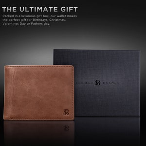 SERMAN BRANDS 2 Id Window RFID Wallet for Men, Bifold Top Flip, Extra ...
