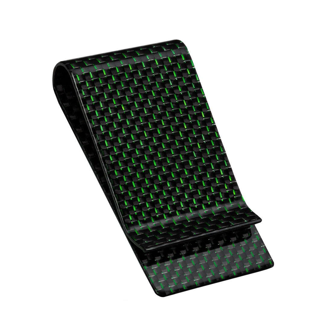 Real Carbon Fiber Money Clip Light Weight Slim Wallet Credit Card Cash ...