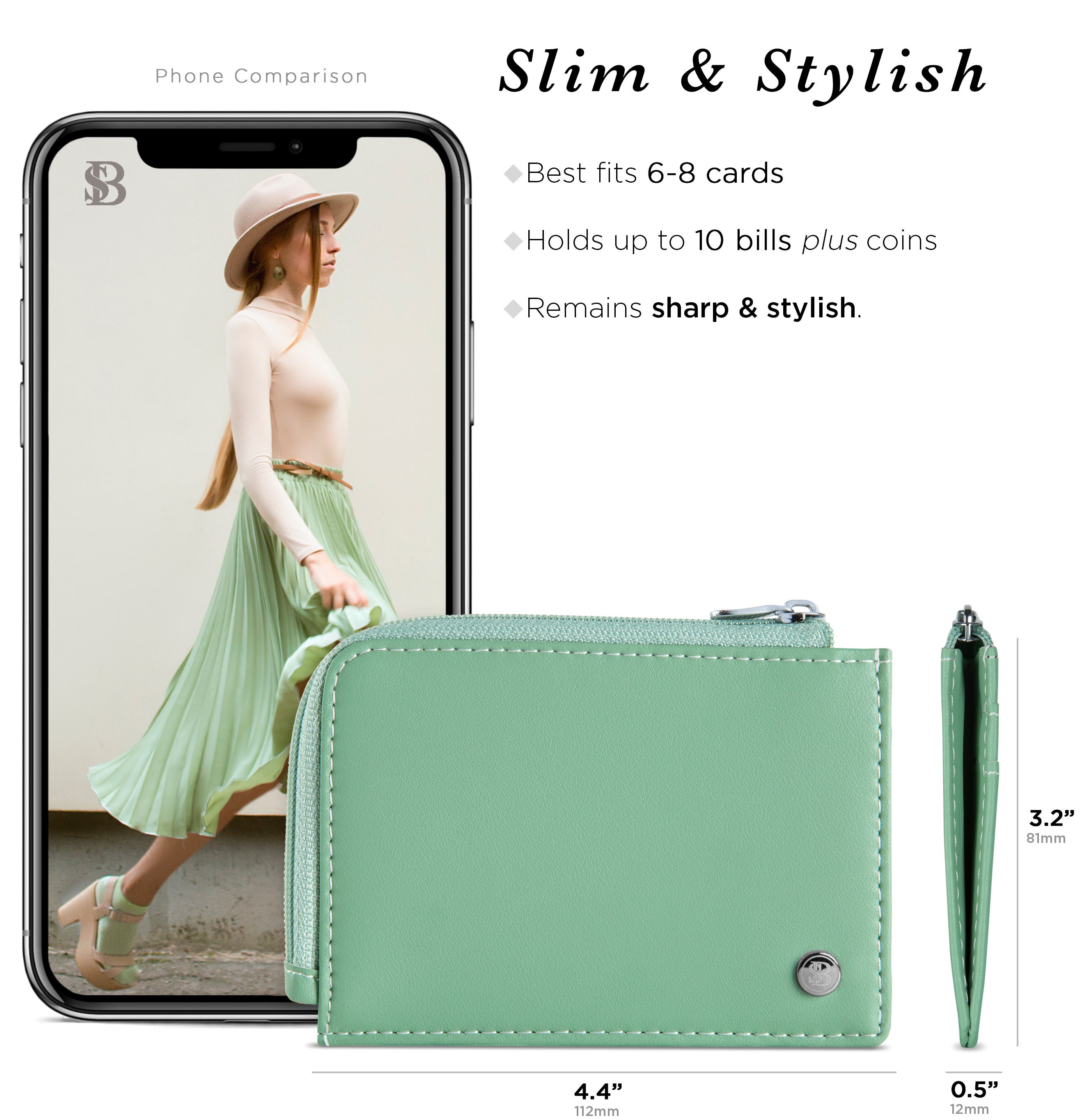 Small Wallets for Women. Slim Wallet for Women With Coin Purse - Etsy