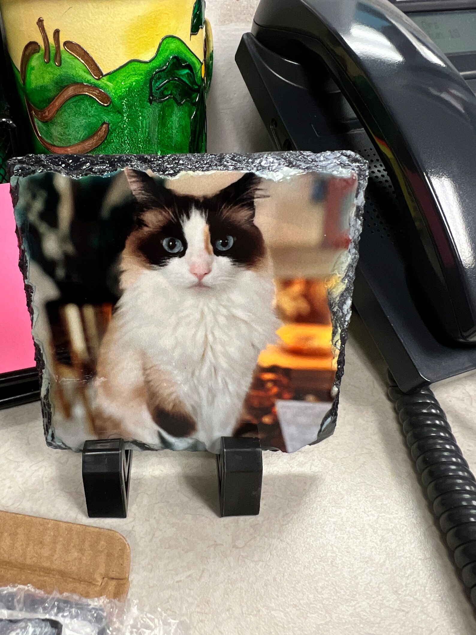 Pet Portrait Memorial or Living Tile Custom Oil Painting Effect 4 X 4 ...