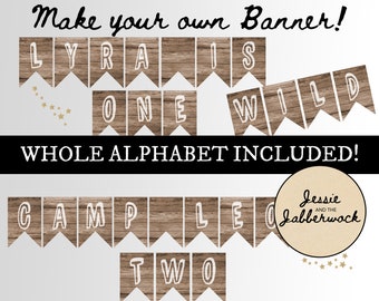 Woodland Alphabet Banner - Etsy