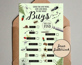 Printable Bug Scavenger Hunt for Kids, Bug Scavenger Hunt for Children ...