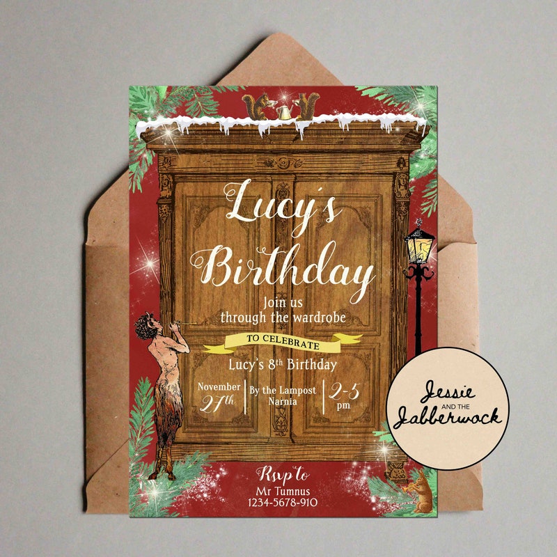 Narnia Birthday Invitation - Etsy