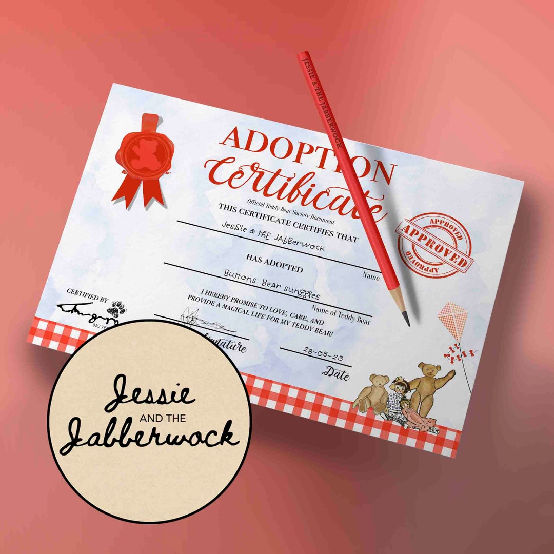 Adopt a Teddy Bear Sign & Certificate Party Pack Printable | Adopt a ...