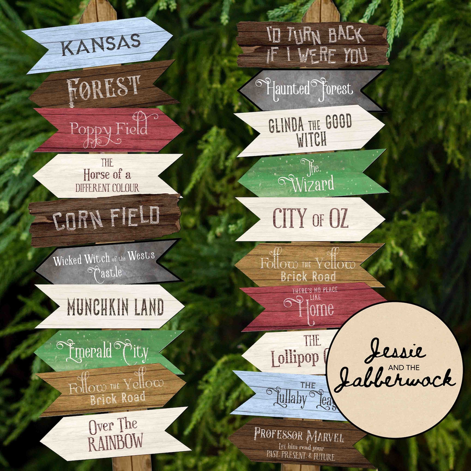 Wizard of Oz Directional Signs Party Pack Printable | Follow the Yellow ...